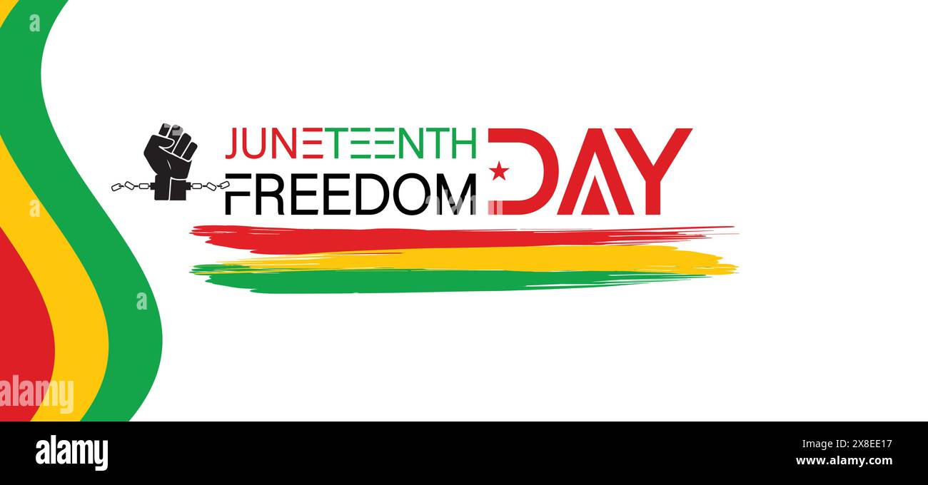 Freedom in Honoring Juneteenth through Emancipation Design Stock Vector ...