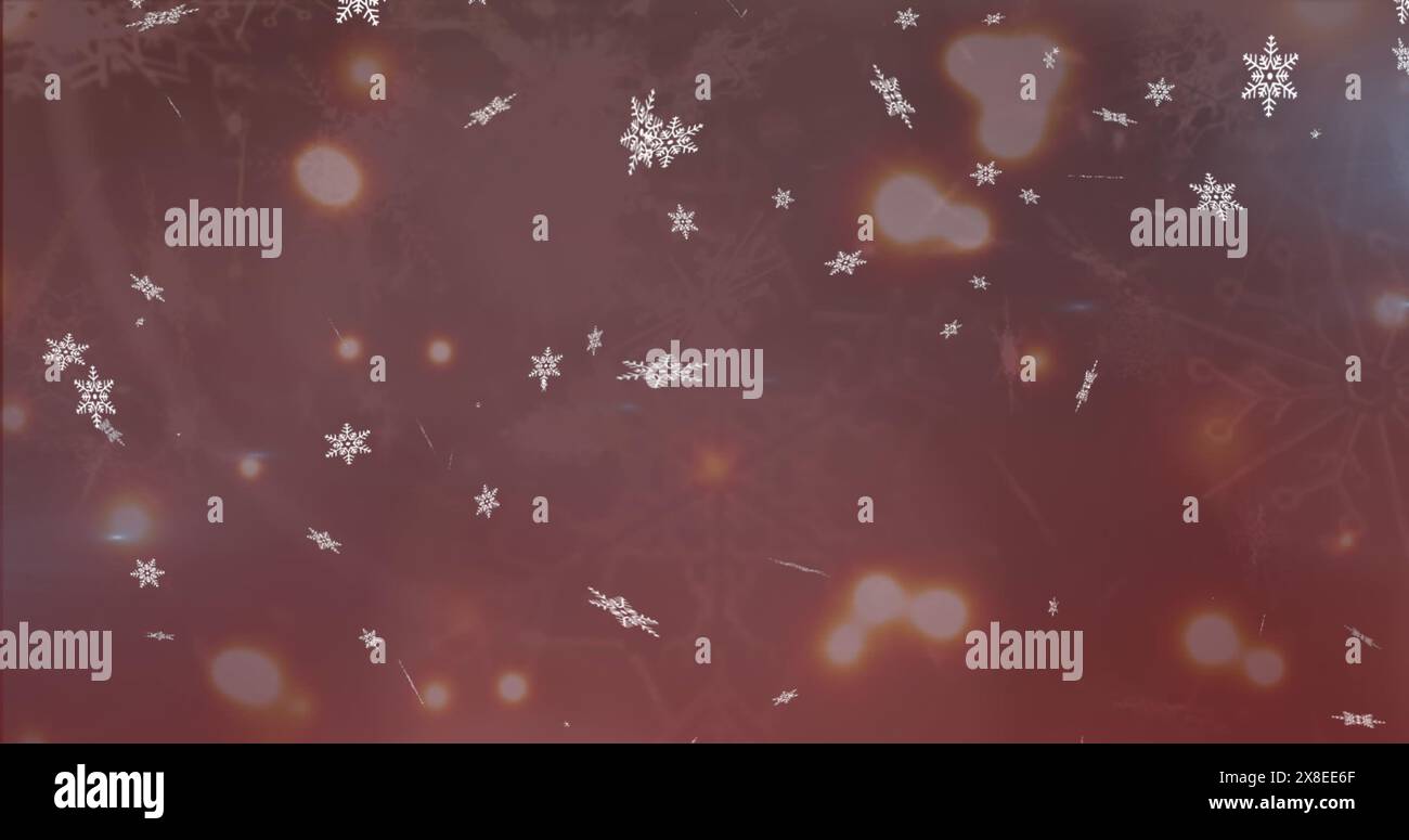 Snowflakes icons against red spots hi-res stock photography and images ...