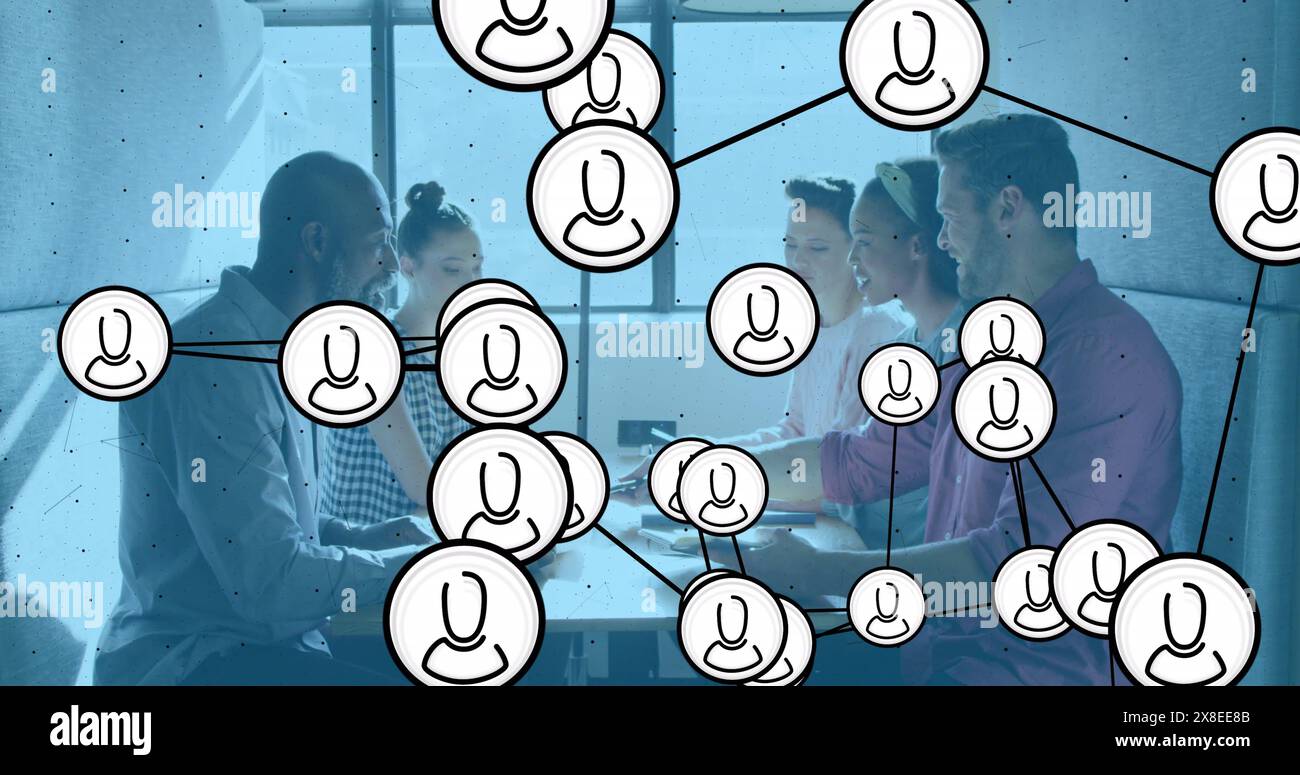 Digital animation network connection icons hi-res stock photography and ...