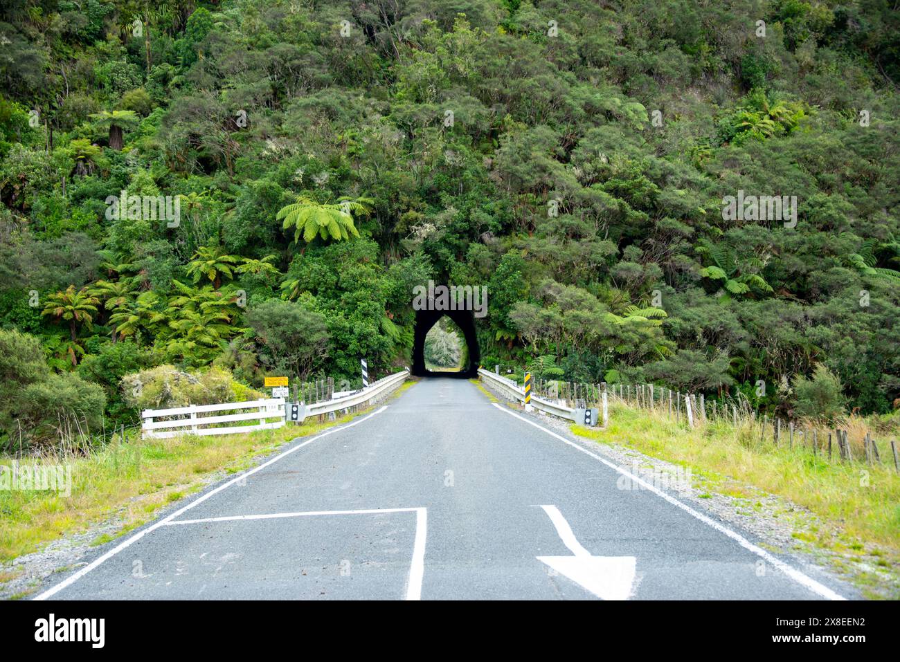 Okau Road Tunnel - New Zealand Stock Photo - Alamy