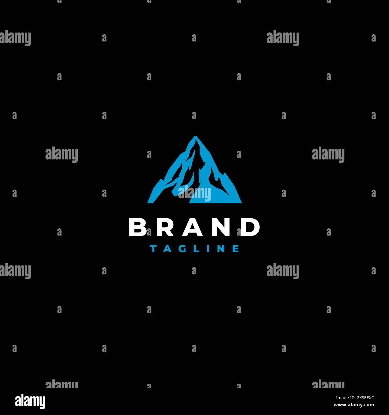 Challenging Blue Iceberg Silhouette Design. Blue iceberg peak design ...