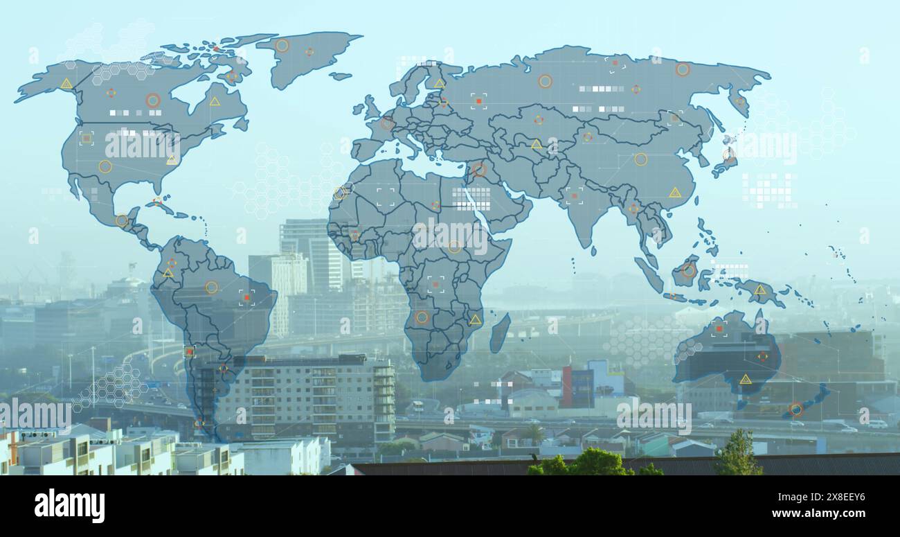 Displaying globe data points hi-res stock photography and images - Alamy