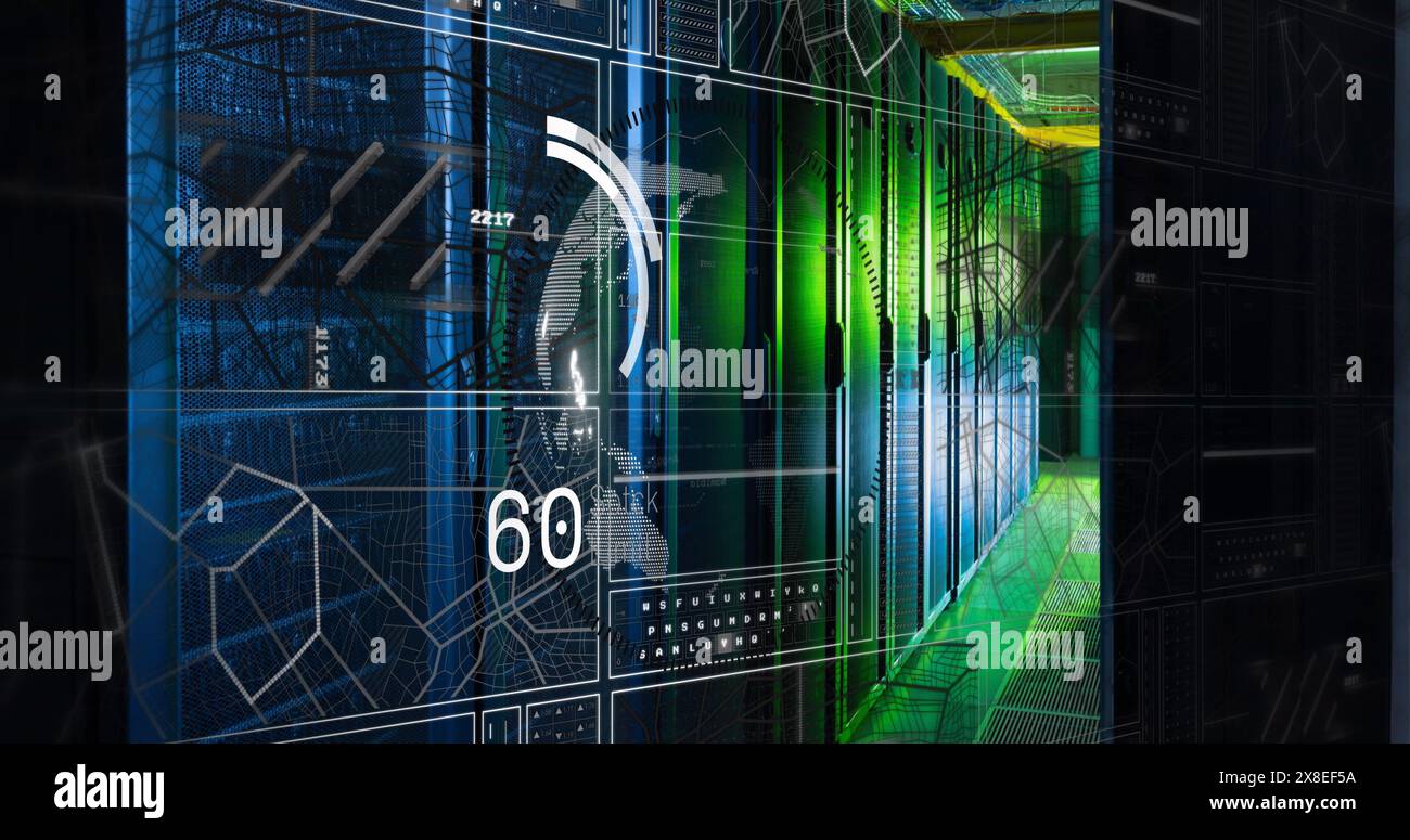 Image of data processing with connections over computer servers Stock Photo - Alamy