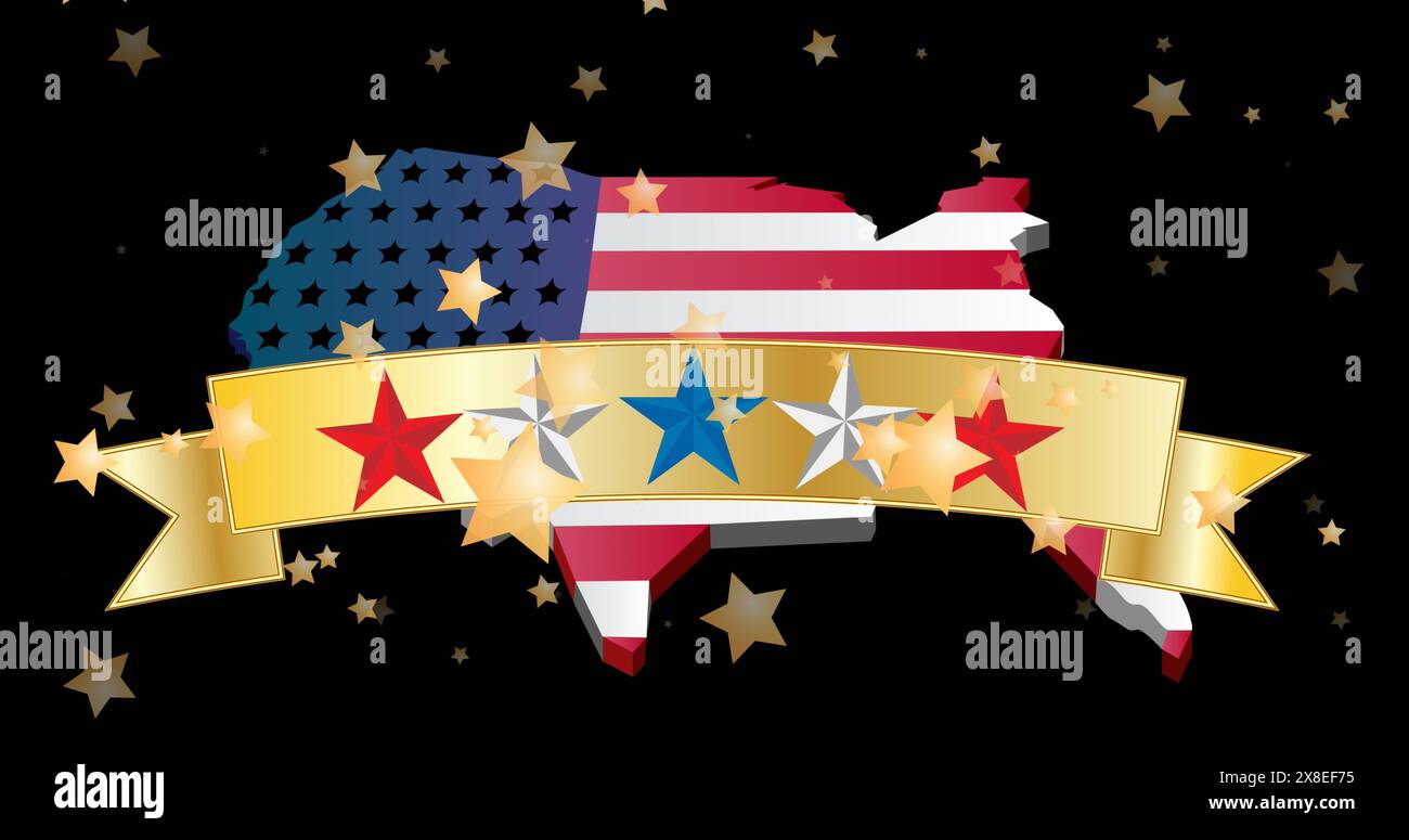 Usa flag waving on planet hi-res stock photography and images - Alamy