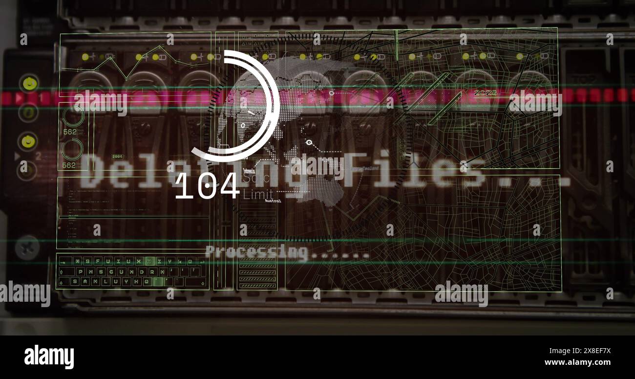 Image of data processing with connections over computer servers Stock Photo - Alamy