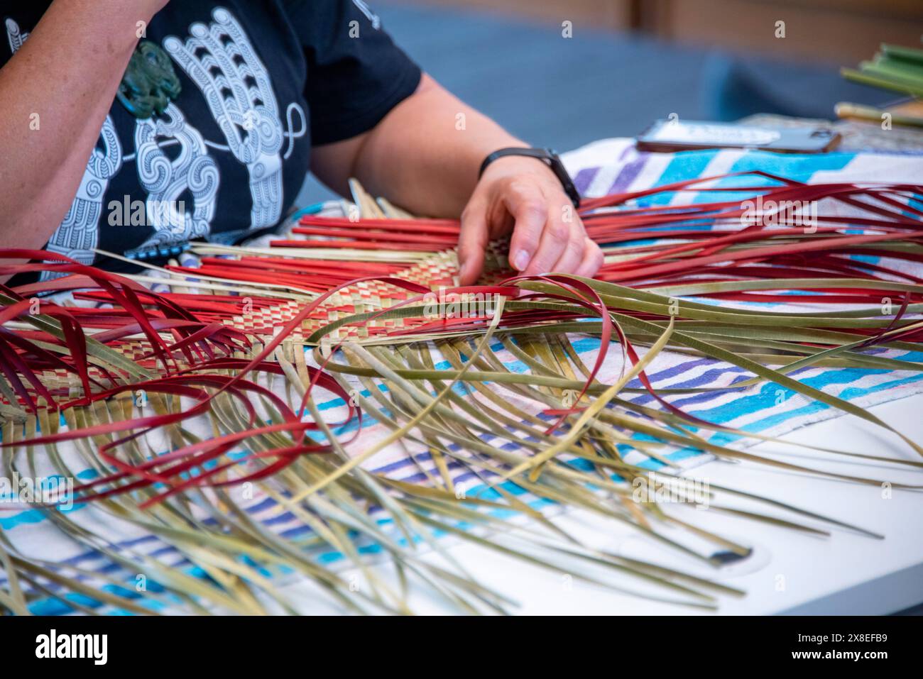 Maori weaving artwork background texture hi-res stock photography and ...