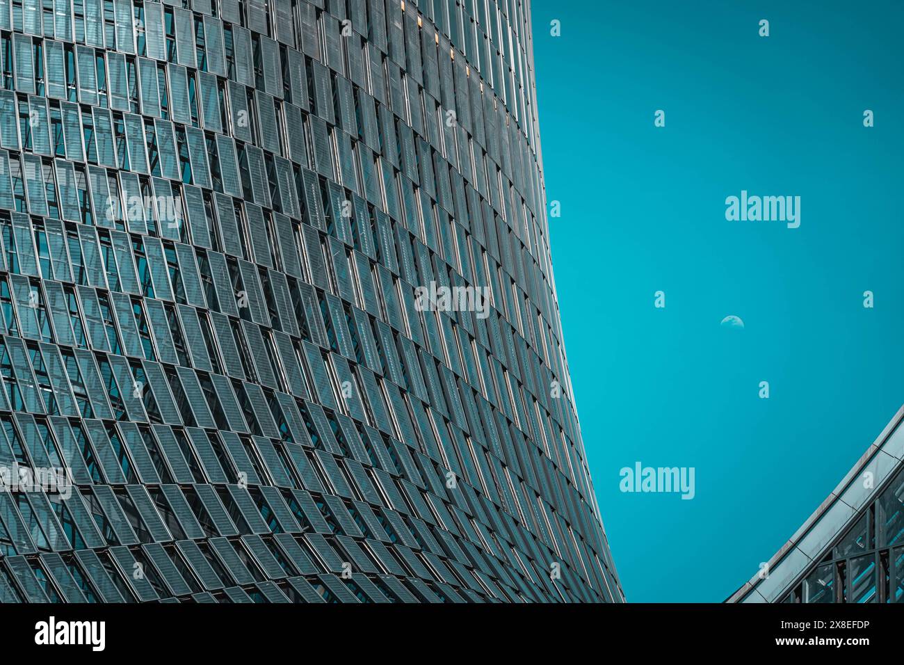 Modern financial buildings in business district; Architectural ...