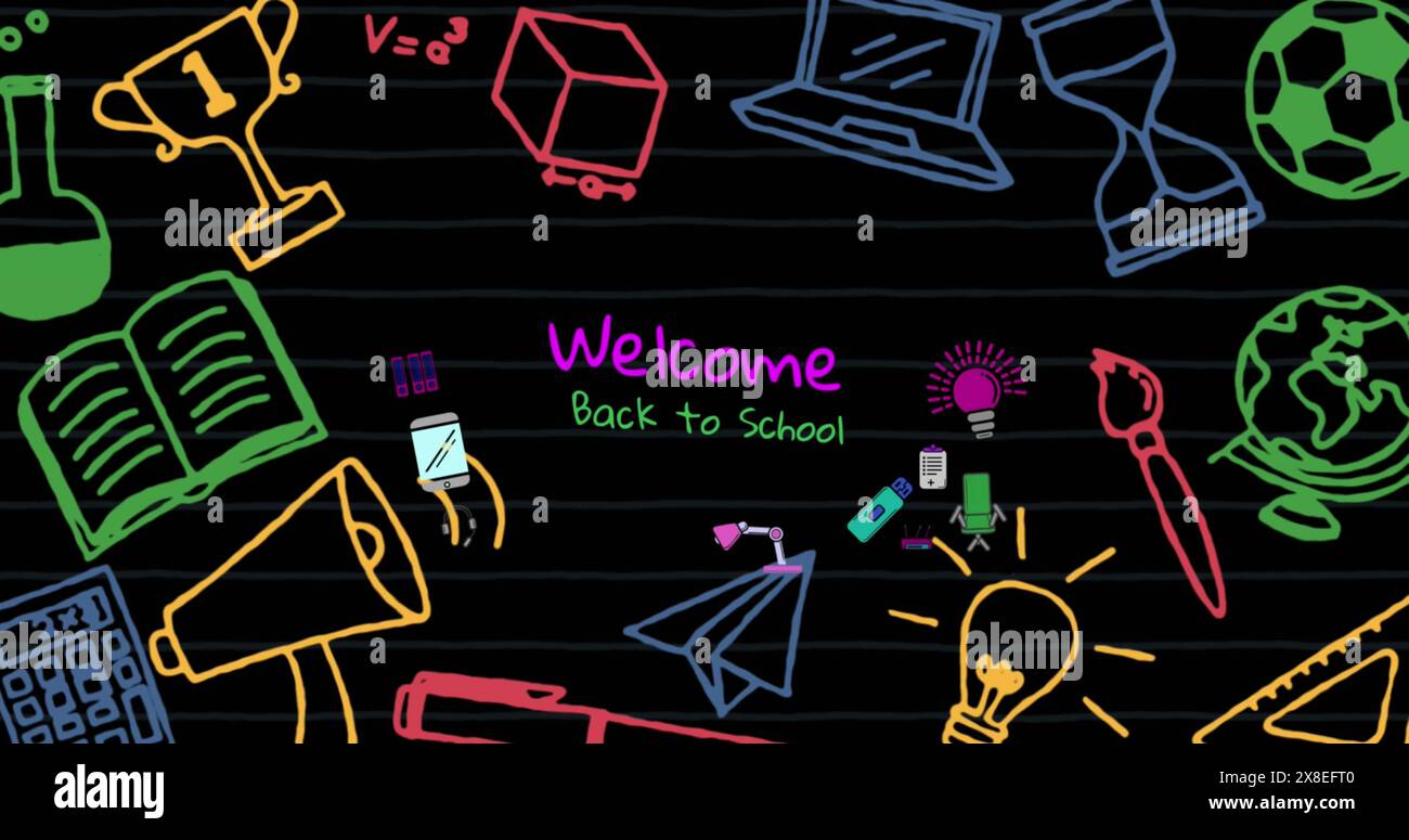 Modern design back school hi-res stock photography and images - Alamy