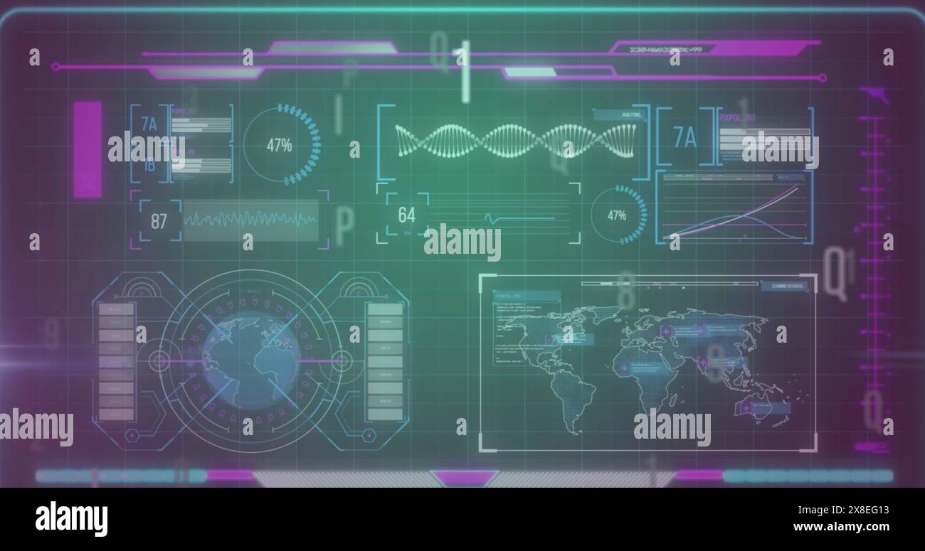 Digital animation changing numbers interface hi-res stock photography and images - Alamy