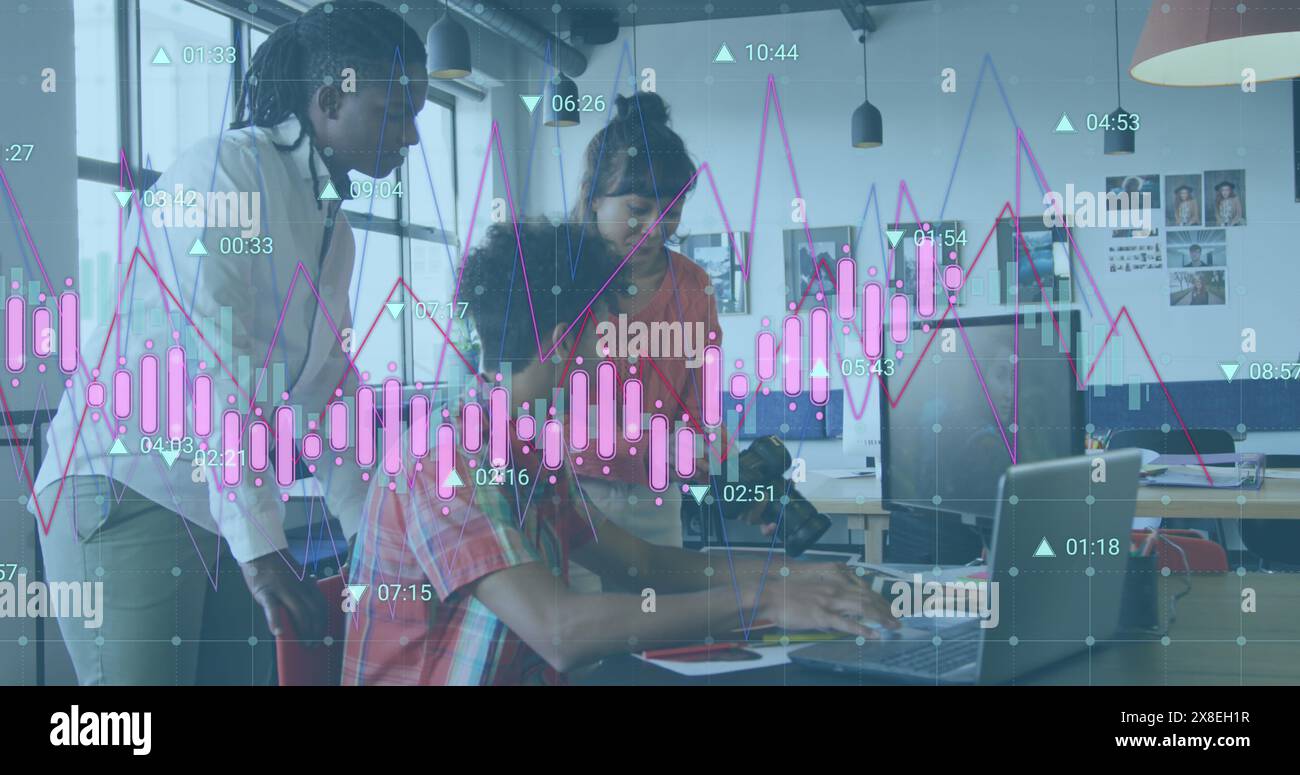 Image Of Statistical Data Processing Against Diverse Colleagues