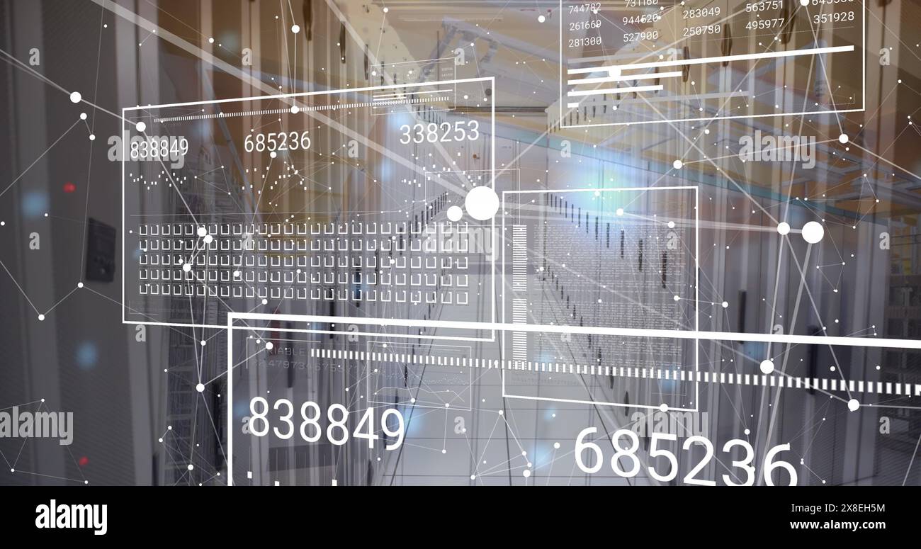 Image of data processing over computer servers Stock Photo - Alamy