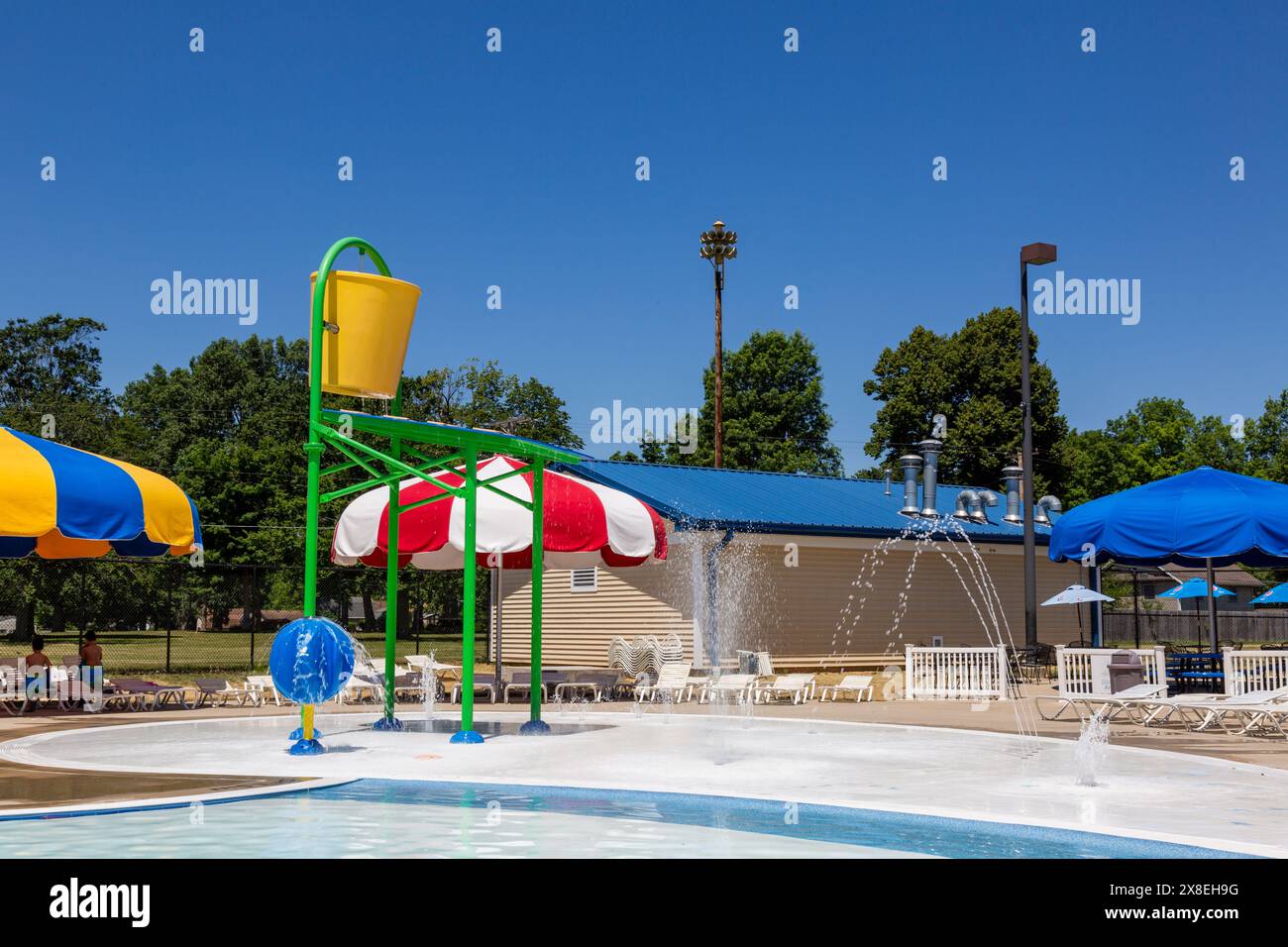 The water park at Jury Pool in New Haven, Indiana, USA Stock Photo - Alamy
