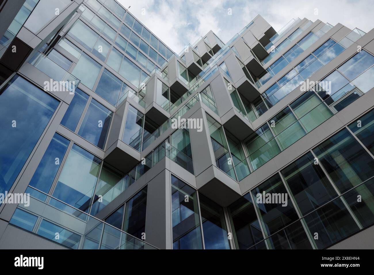 Contemporary building showcasing a unique architectural design with an ...