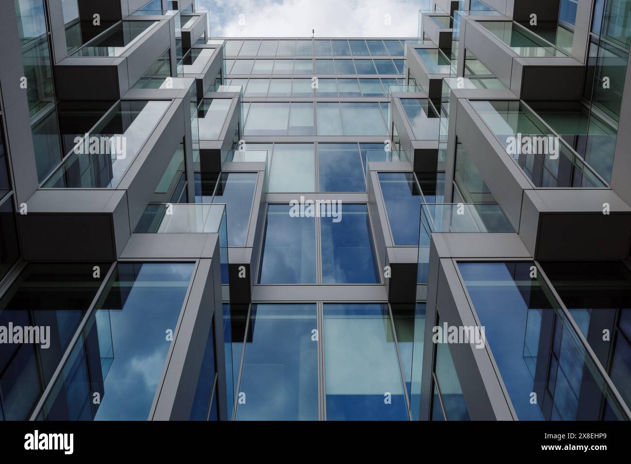 Contemporary building showcasing a unique architectural design with an ...