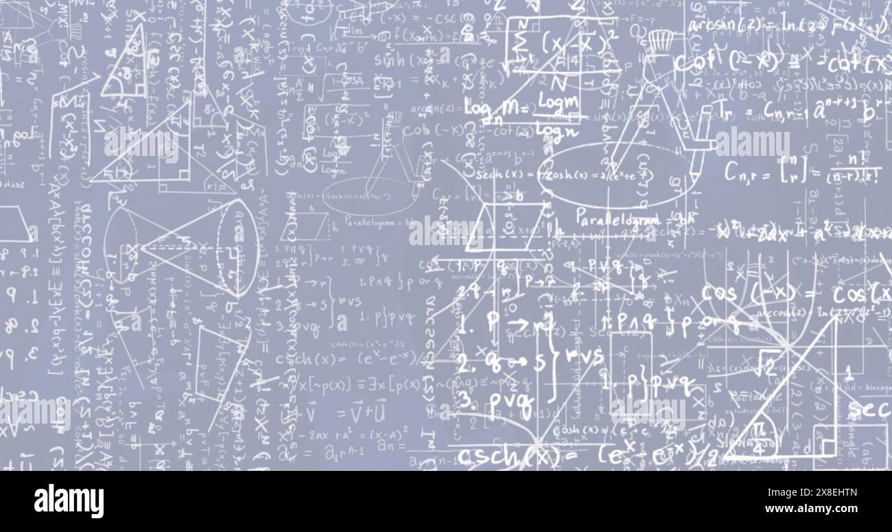 Digital animation mathematical equations diagrams hi-res stock ...