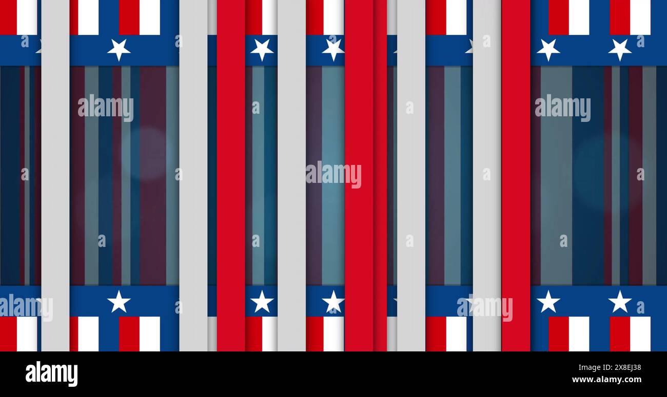 Image of stripes and stars coloured with flag of usa Stock Photo - Alamy