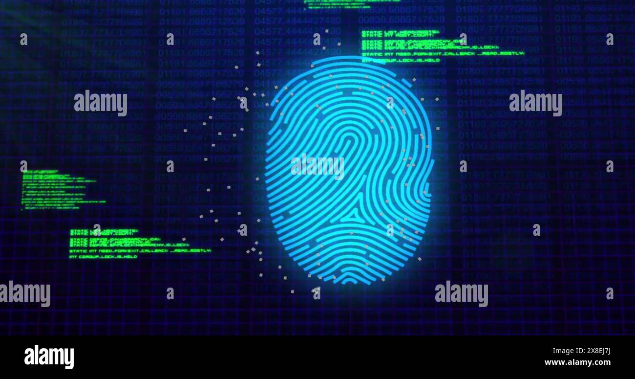 Biometric fingerprint security network digital hi-res stock photography and images - Alamy