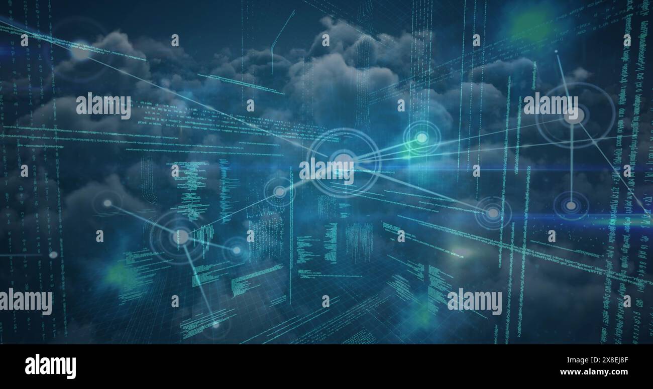 Digital composite of Science Composition Coded text in the background ...