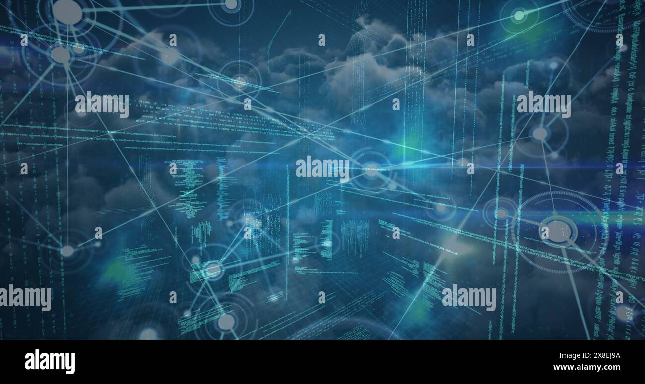 Digital composite of Science Composition Coded text in the background ...