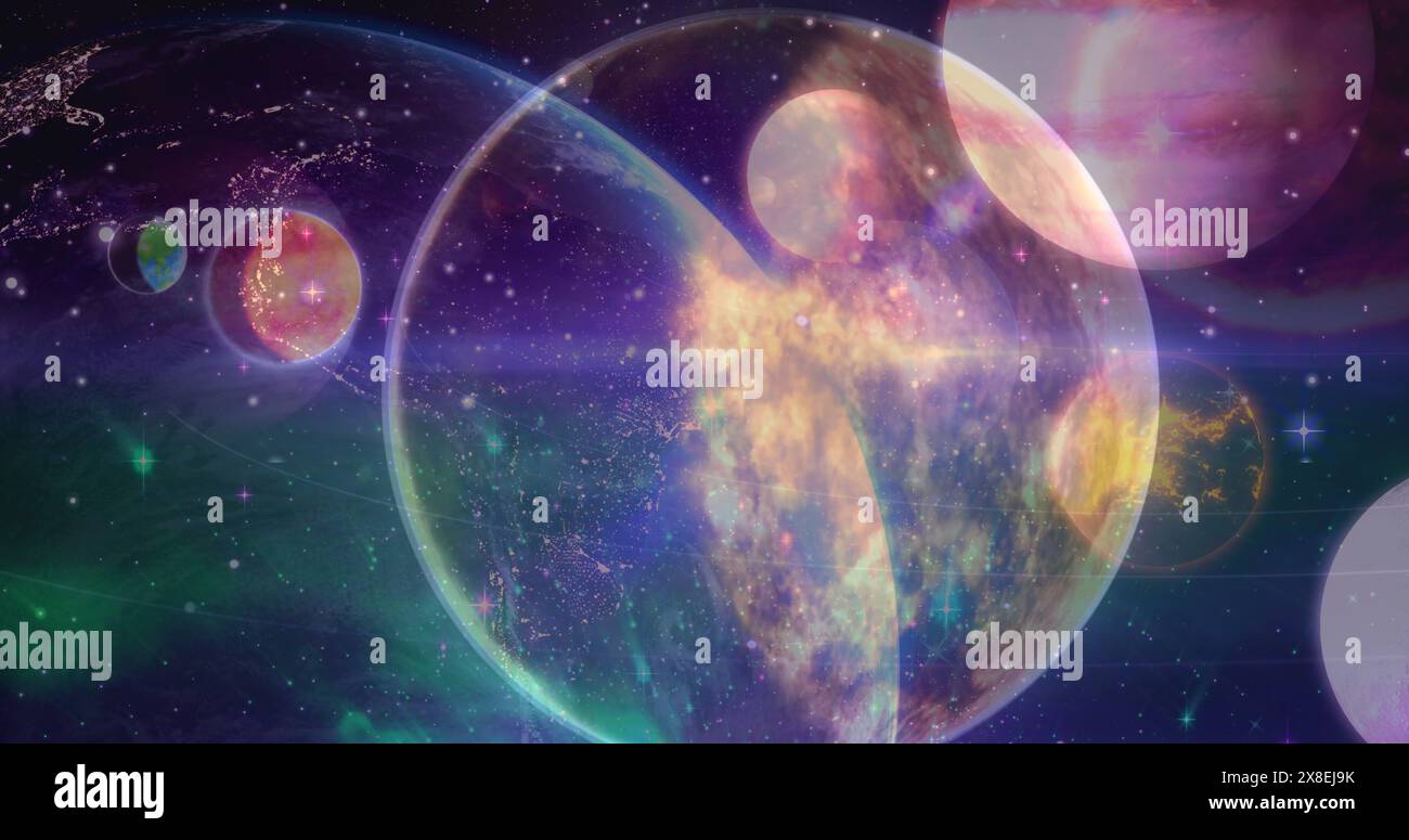 Digital composite of Science Composition Universe combined with ...