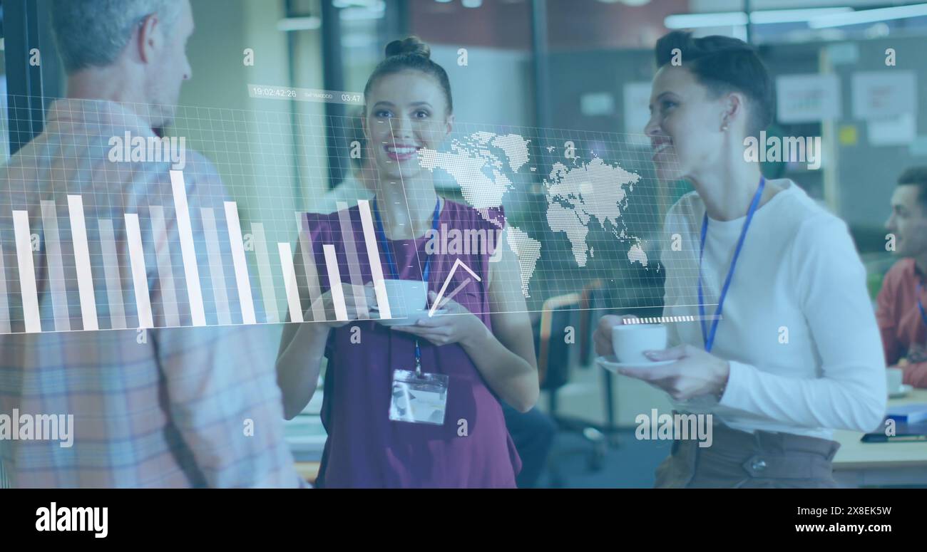 Image Of Statistical Data Processing Against Diverse Colleagues