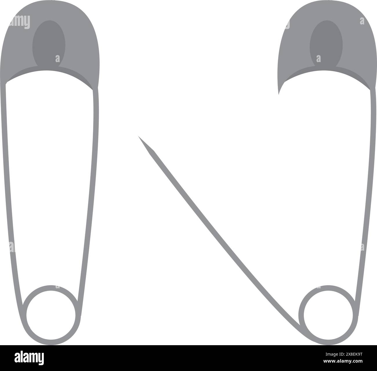 open and closed safety pin flat vector illustration logo icon clipart Stock Vector Image & Art ...