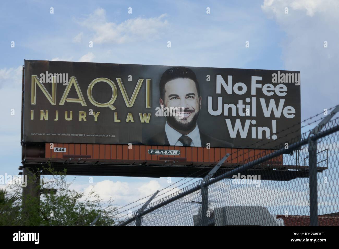 Las Vegas, Nevada, USA 14th May 2024 Naqvi Injury Law Billboard on May ...