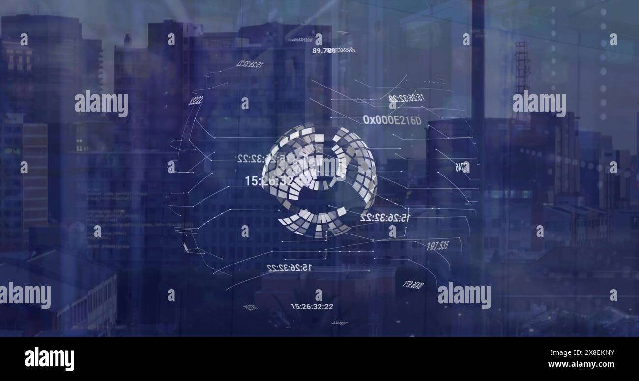 Digital composite globe numbers hi-res stock photography and images - Alamy