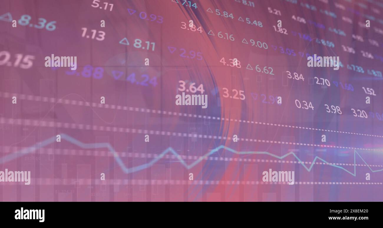 Image of layers of graphs and processing data Stock Photo - Alamy