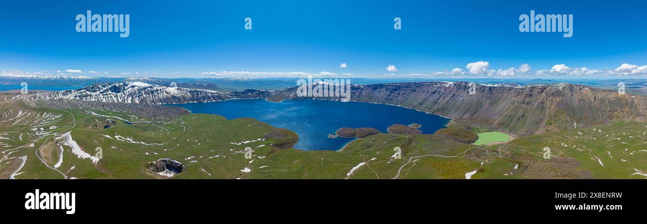 Nemrut Lake is the second largest crater lake in the world and the ...