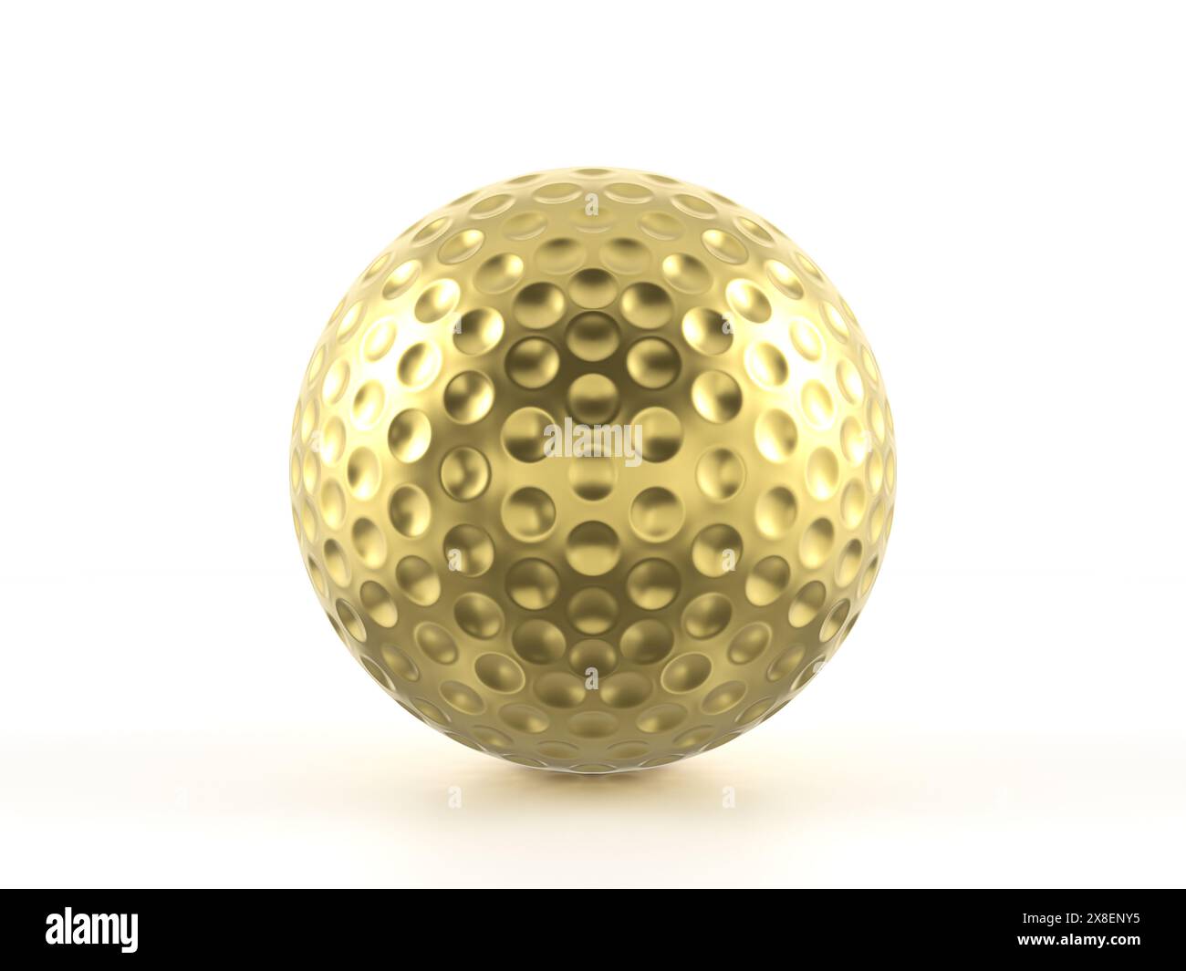 Gold golf ball on a white background. 3d illustration Stock Photo - Alamy