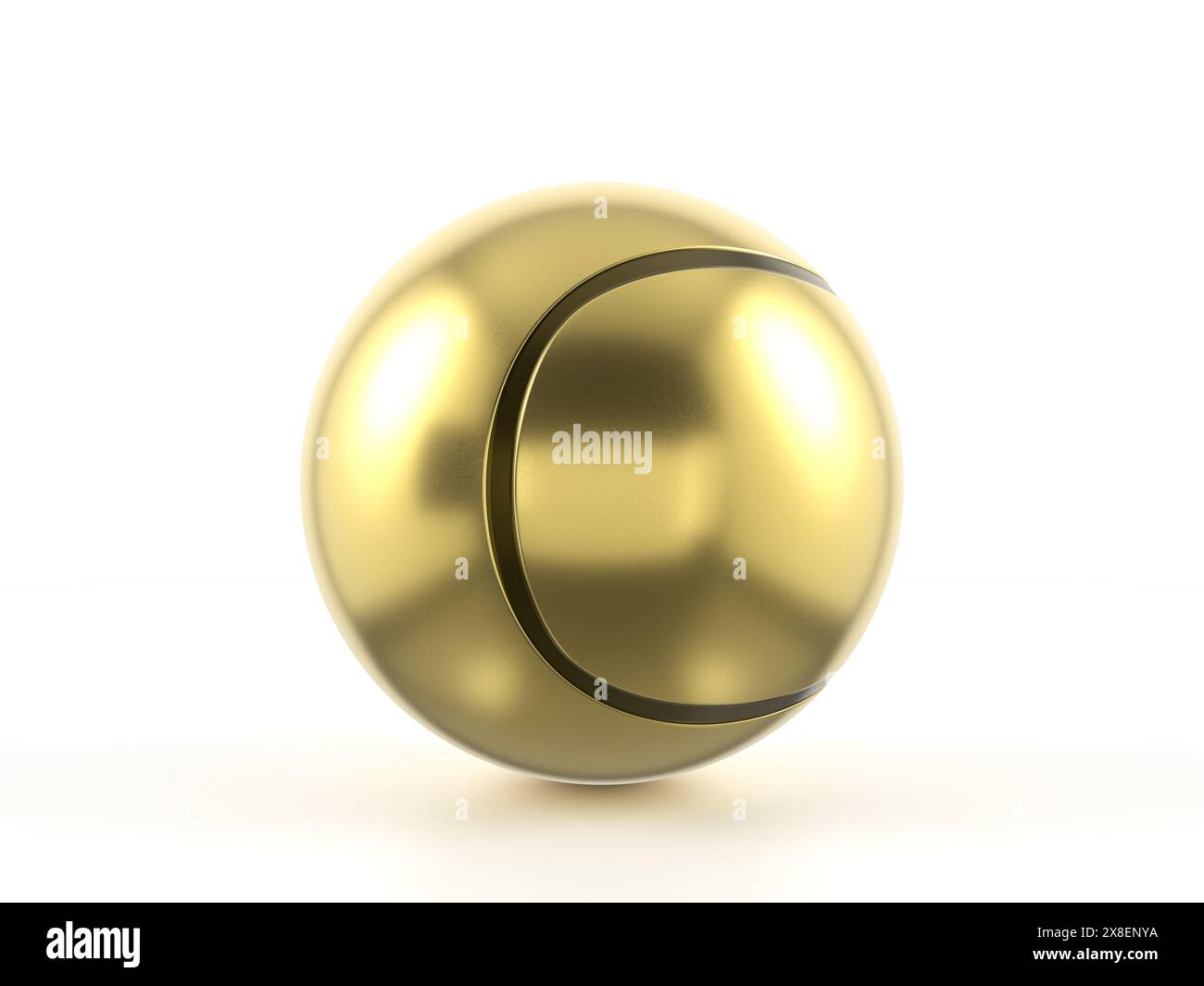 Gold tennis ball on a white background. 3d illustration Stock Photo - Alamy