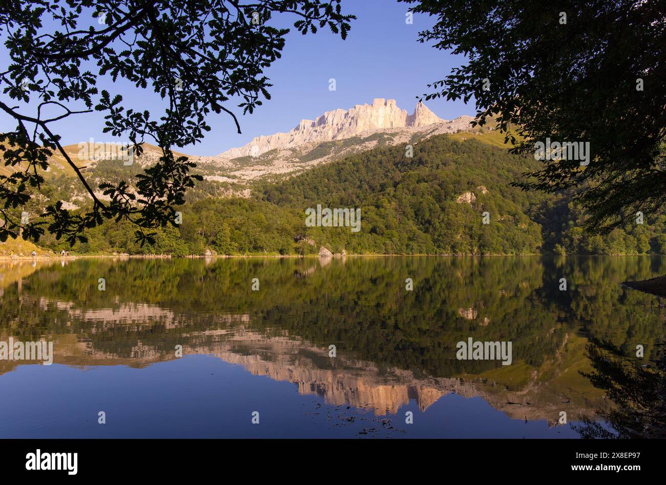 A beautiful lake high in the mountains. Ganja. Azerbaijan Stock Photo ...