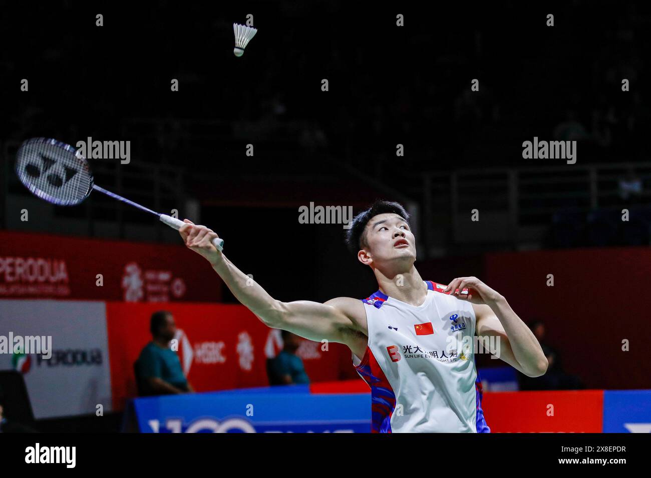 Kuala Lumpur, Malaysia. 24th May, 2024. Li Shi Feng of China plays against Angus Ng Ka Long of ...