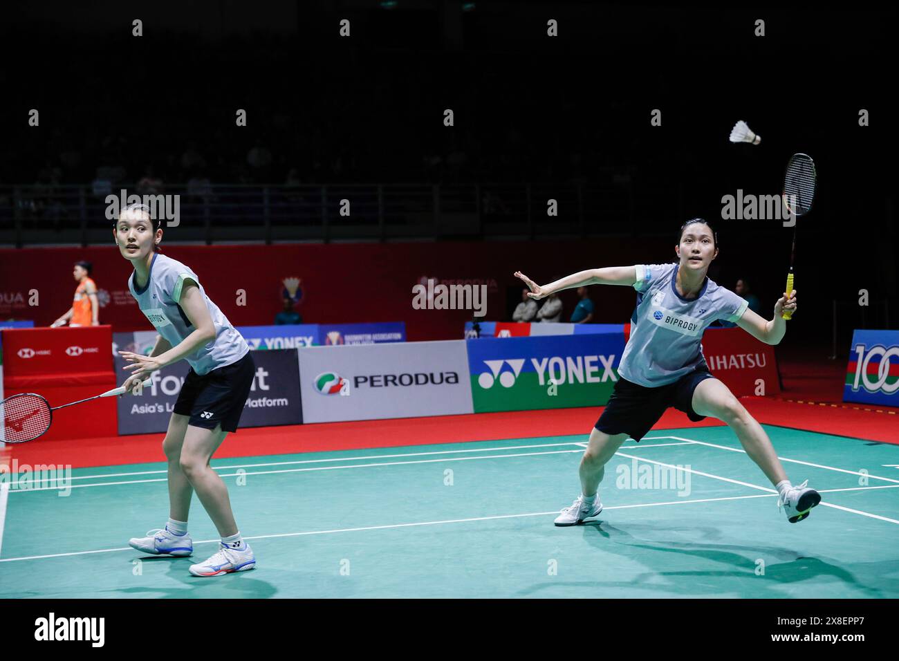 Kuala Lumpur, Malaysia. 24th May, 2024. Rin Iwanaga and Kie Nakanishi (R) of Japan play against ...
