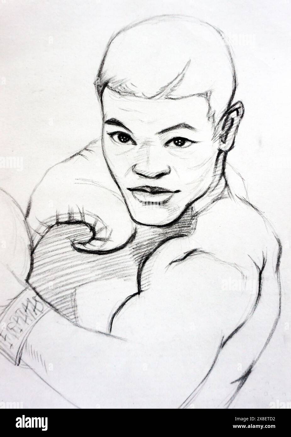 Man boxing drawing hi-res stock photography and images - Alamy