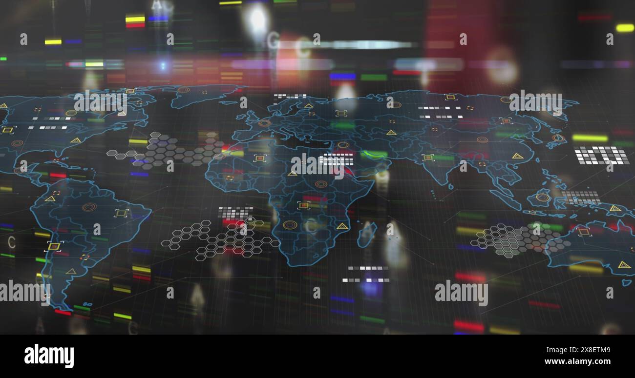 Global networking concept world map hi-res stock photography and images ...