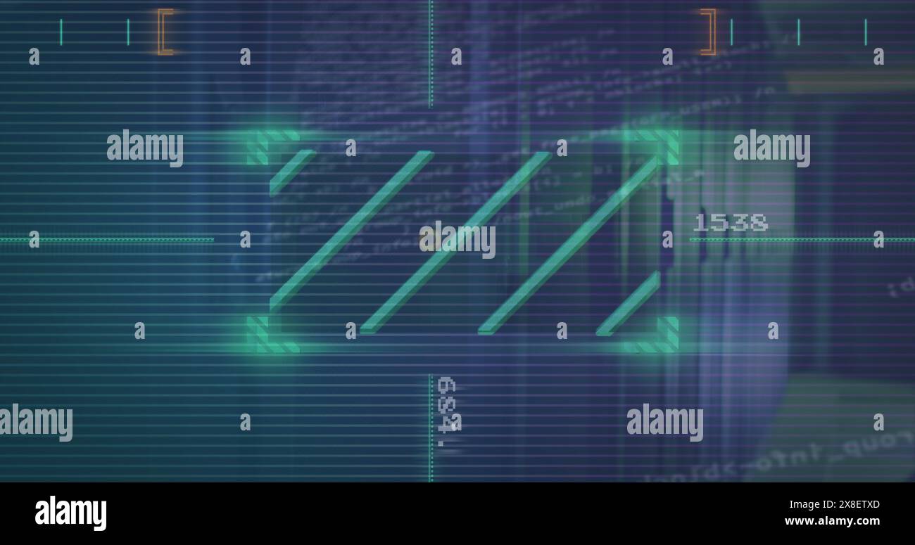 Image of data processing over server room Stock Photo - Alamy