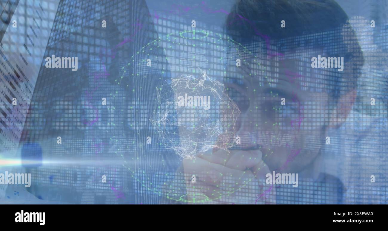 Animation texts over globe map hi-res stock photography and images - Alamy