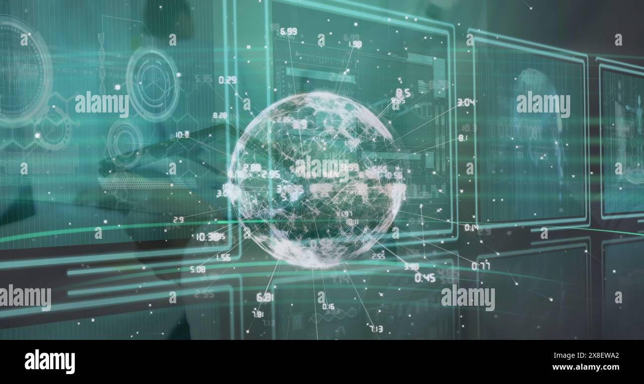 Animation healthcare professional digital globe hi-res stock ...