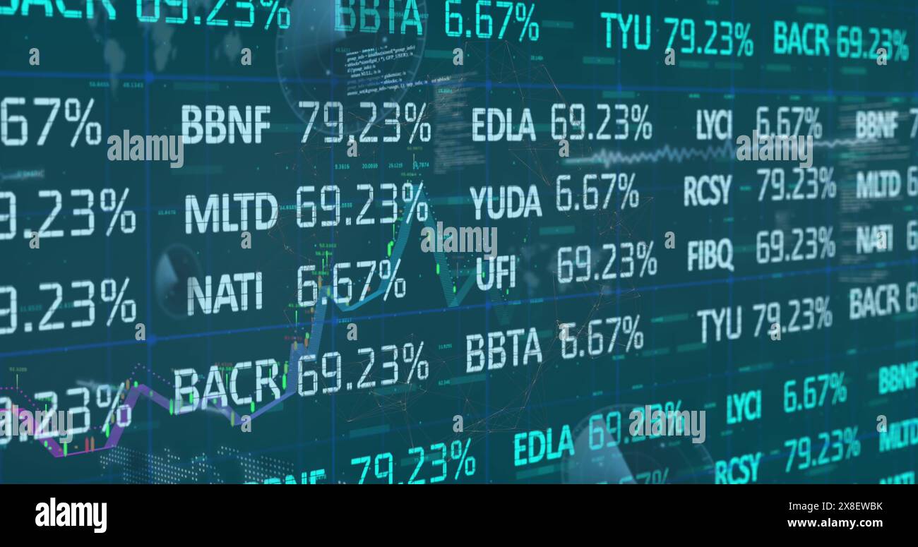Image Of Stock Market Data Processing Over Multiple Round Scanners