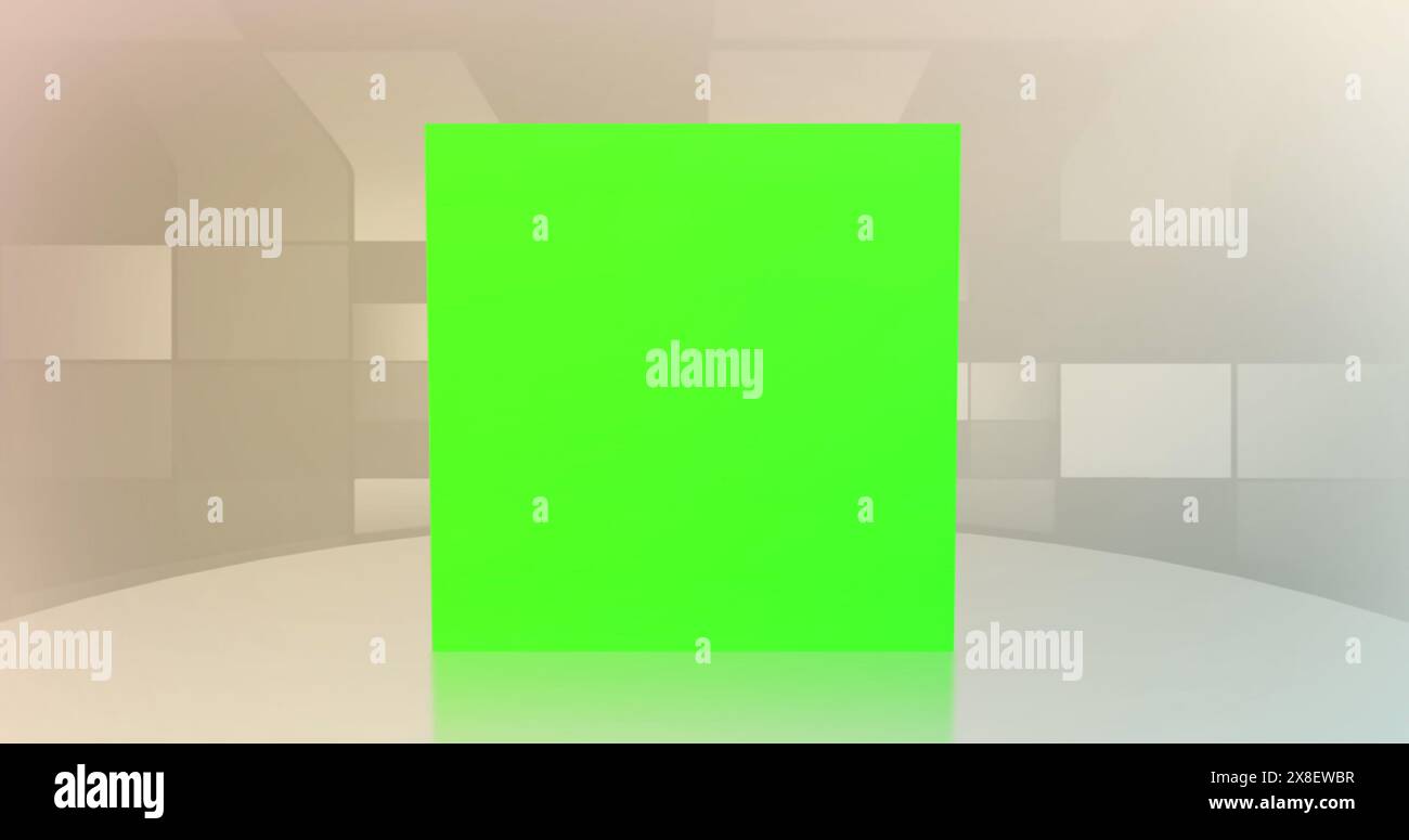 Image of square with copy space over shapes on grey background Stock ...