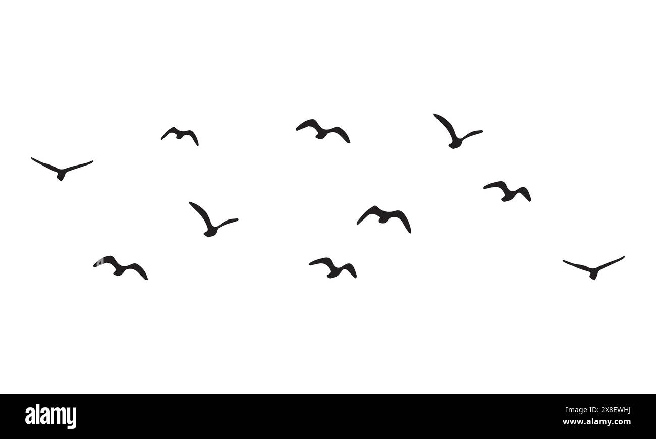 Bird flying vector vectors hi-res stock photography and images - Alamy