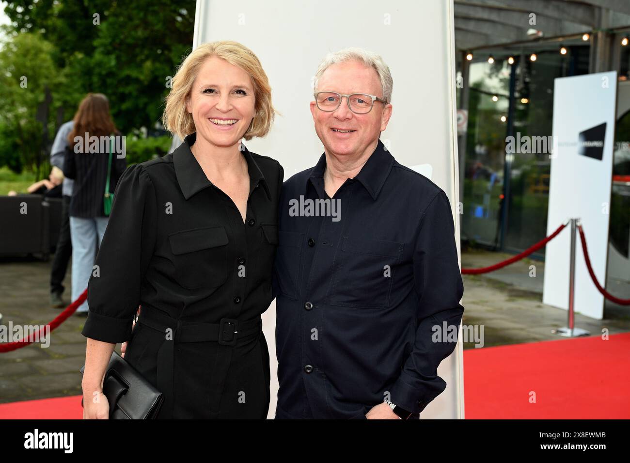 Cologne, Germany. 24th May, 2024. Presenter Susan Link and her husband ...