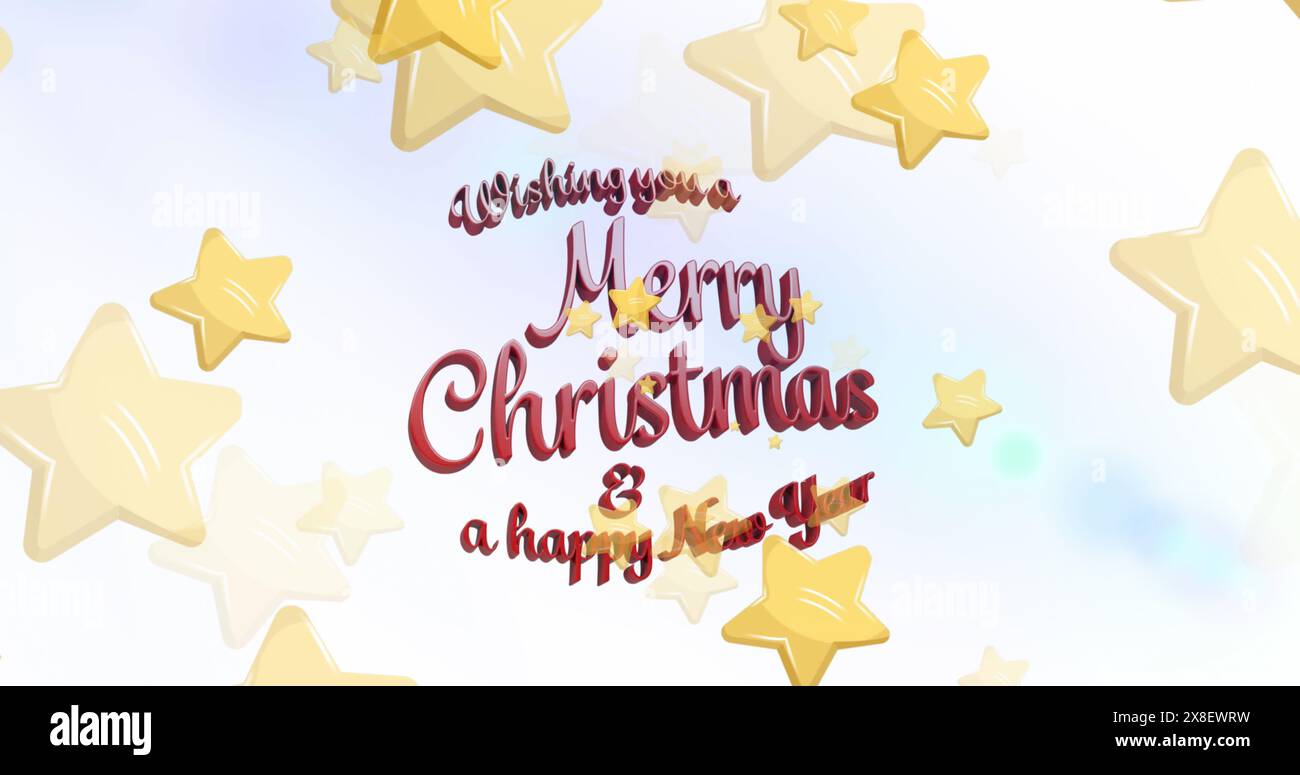 Animation wishing merry christmas over hi-res stock photography and ...