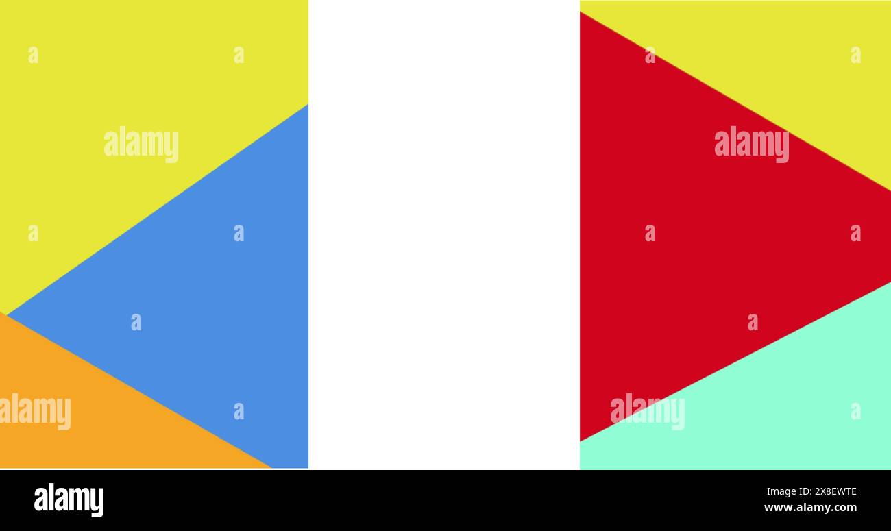 Image of shapes moving over white line Stock Photo - Alamy