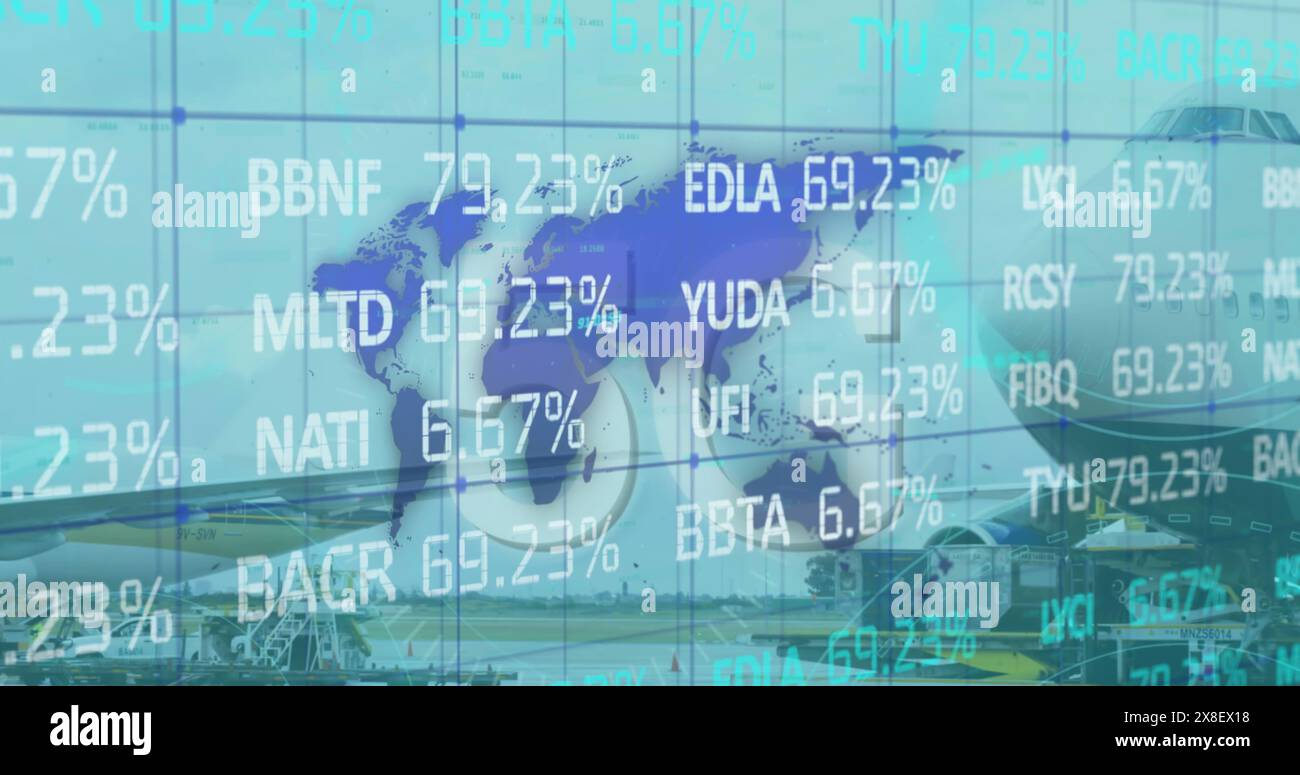 Animation 5g over financial data hi-res stock photography and images ...