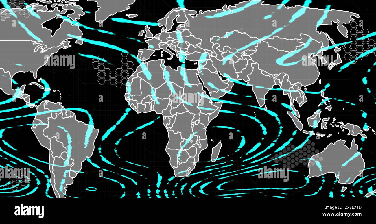 Animation geometric shapes on map hi-res stock photography and images ...