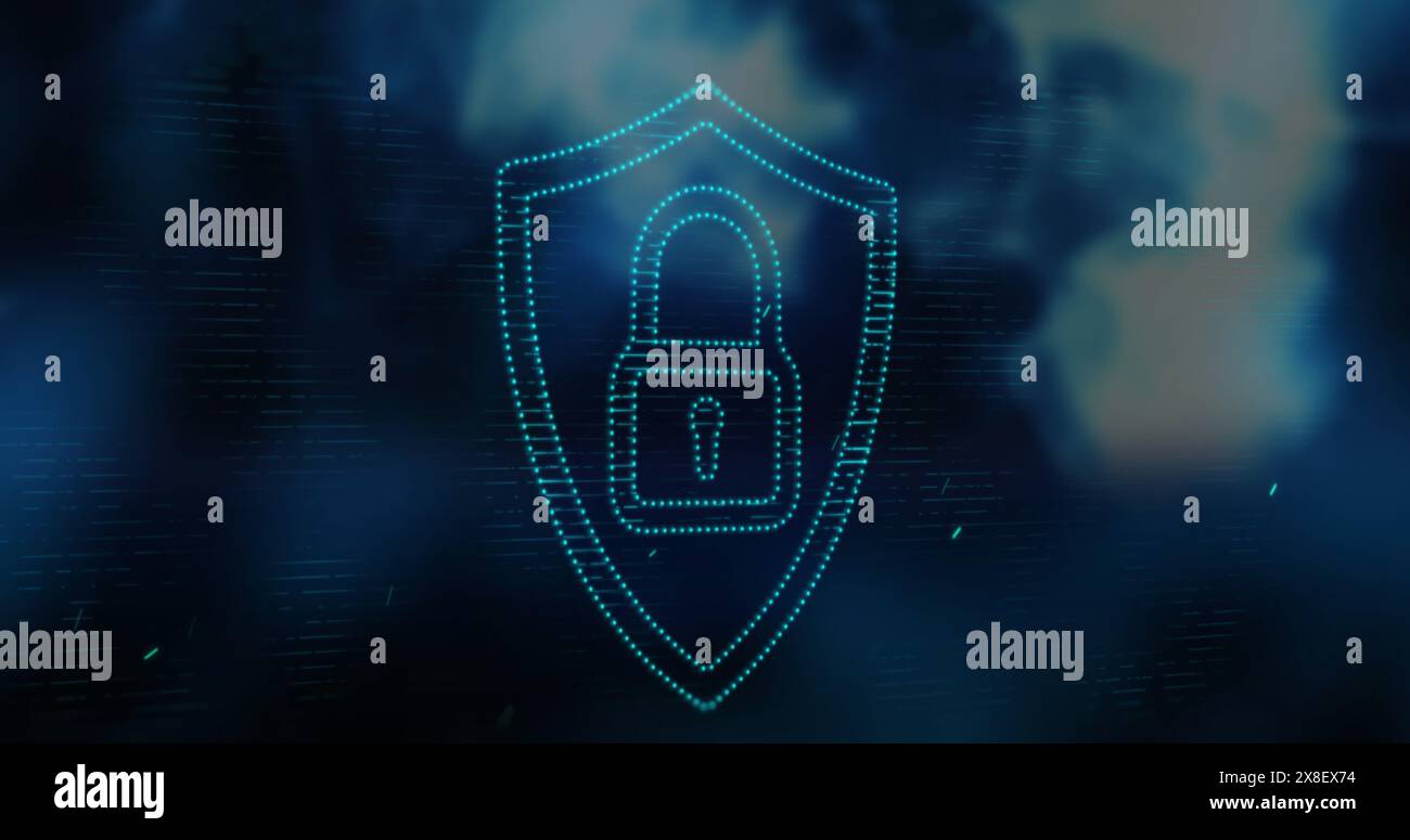 Animation security padlock icon spots hi-res stock photography and images - Alamy