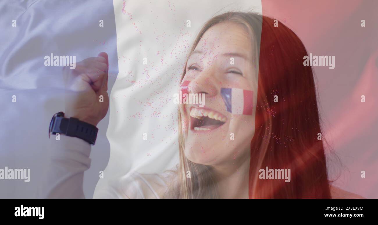 Animation smiling caucasian woman christmas hi-res stock photography ...